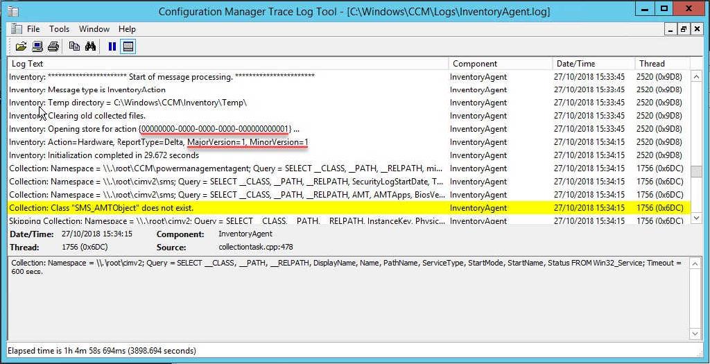 ConfigMgr Hardware Inventory Troubleshooting